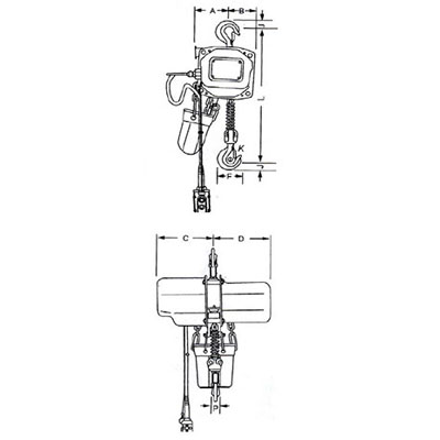 รอกโซ่ไฟฟ้า 2 ทิศทาง OKURA 1 Ton