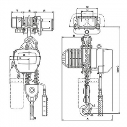 รอกโซ่ไฟฟ้า 4 ทิศทาง OKURA 3 Ton